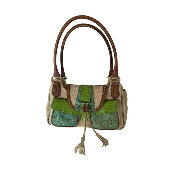 Etro | Bags | Etro Milan Made In Italy Canvas Jute Purse Beige Blue ...